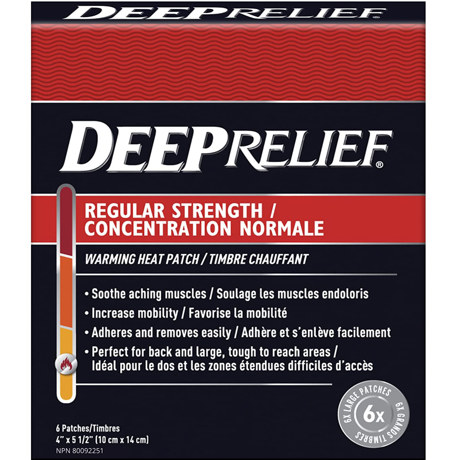 Deep Relief Regular Strength Warming Heat Pain Relief Patch, Treat Sore ...