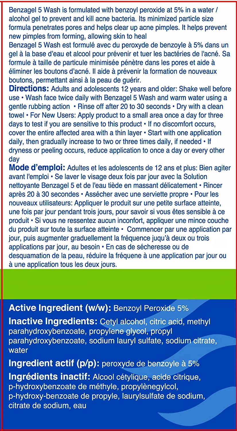 Benzagel 5%Bp Wash, 85 Milliliters - Care and Shop