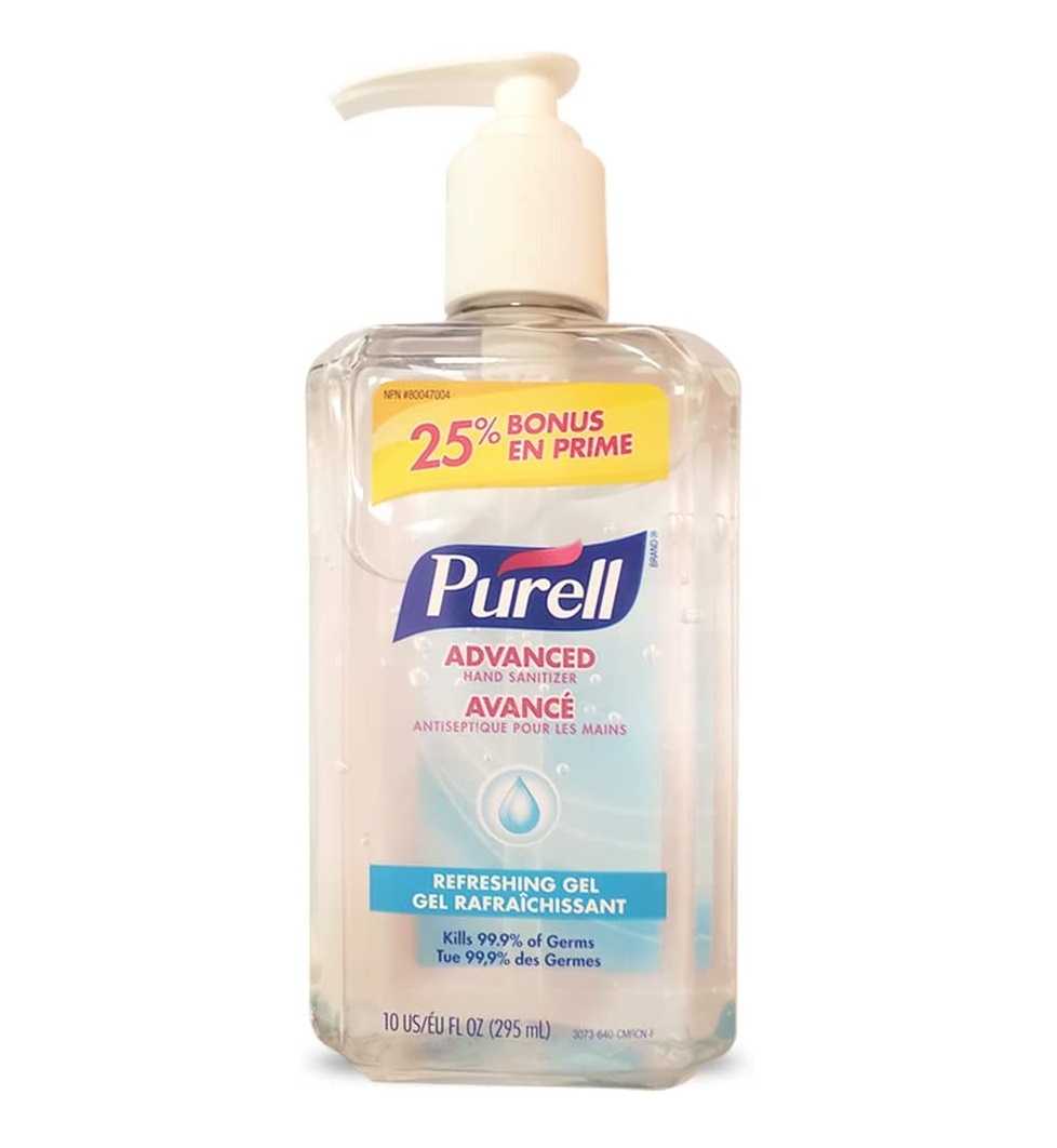 PURELL Advanced Hand Sanitizer, Refreshing Gel, 295 ml 10 oz Sanitizer ...